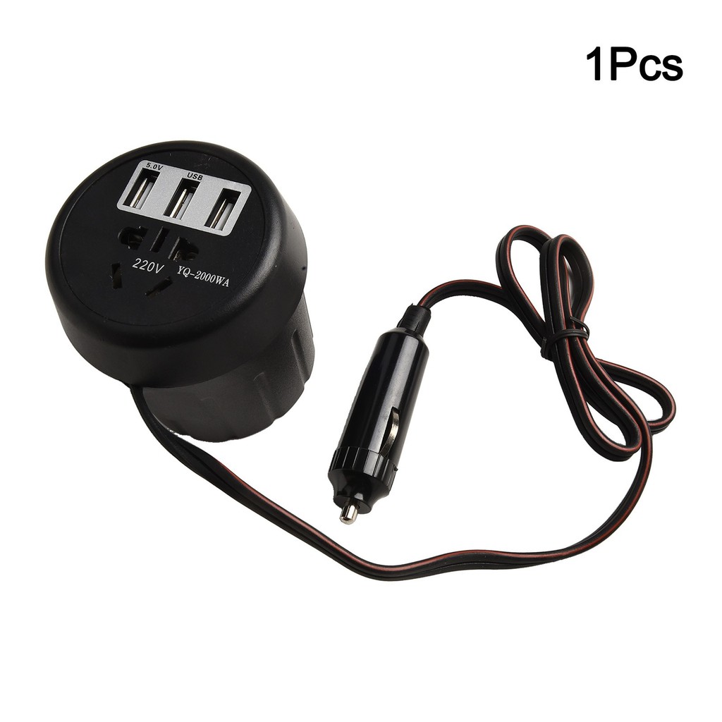 Inversor De Energia Para Carro DC 12V/24V A 110V/220V Carregador De ...