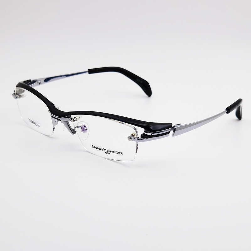 Matsushima MF-1204 Armação de óculos de miopia de titânio puro ...
