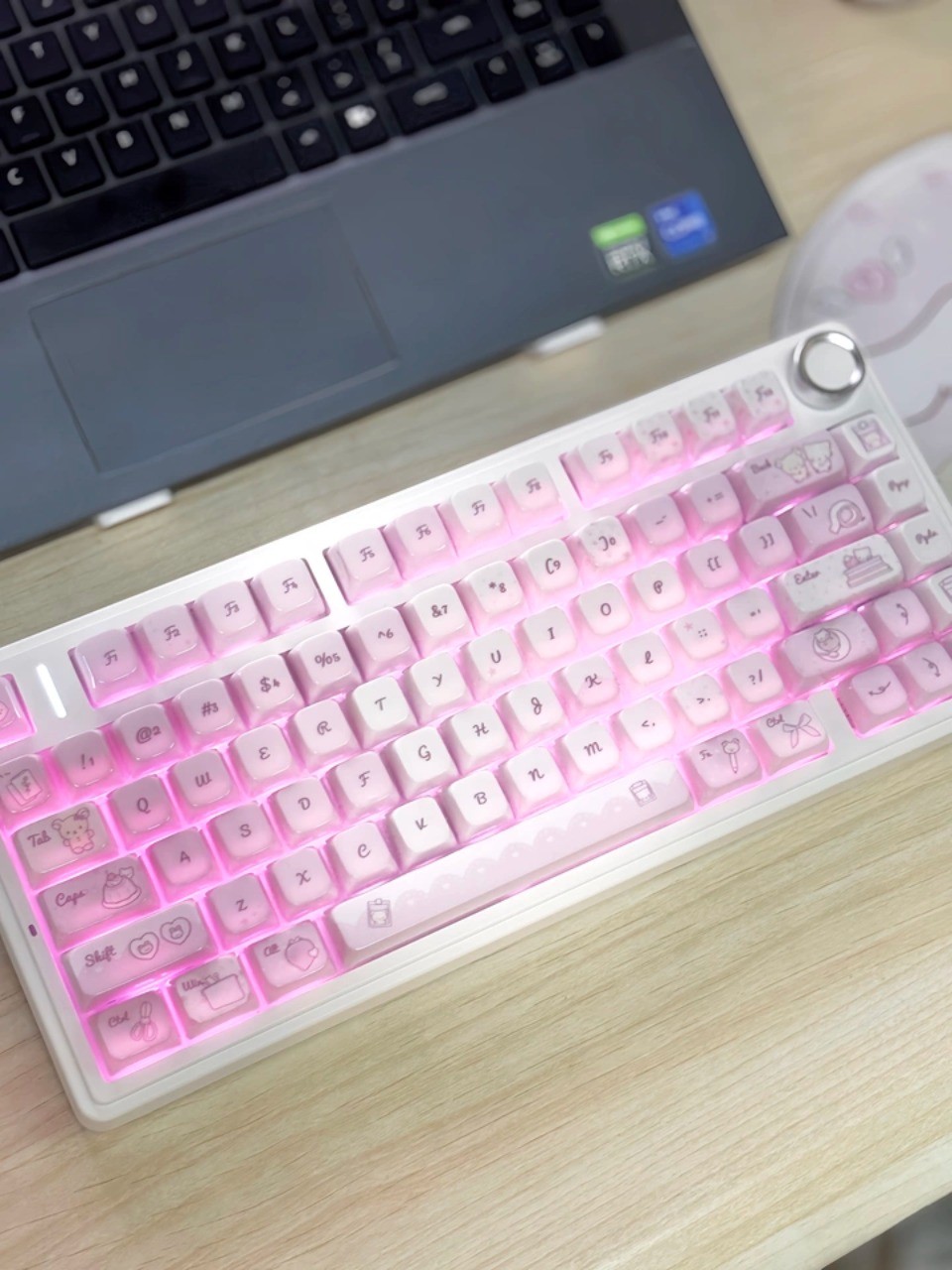 Rococo Milk Pudding Keycaps 120 Teclas KDA Profile PBT PC Wooting Aula ...