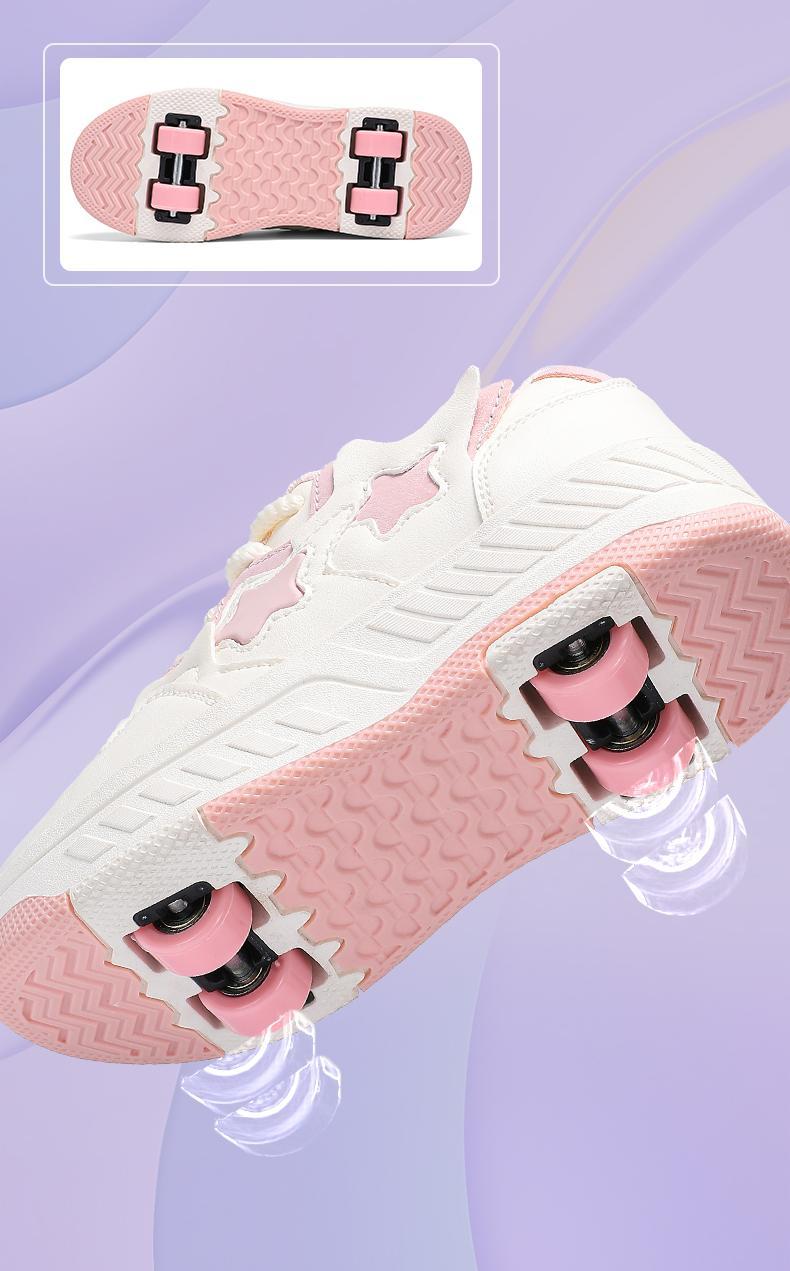 Sapatos de Rodas Recarregáveis para Mulheres com Pneus de 4 Rodas ...