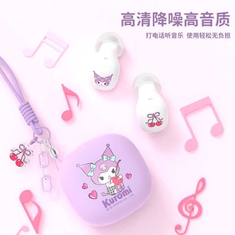 Kuromi HelloKitty Fone de ouvido Bluetooth com cancelamento de ruído ...