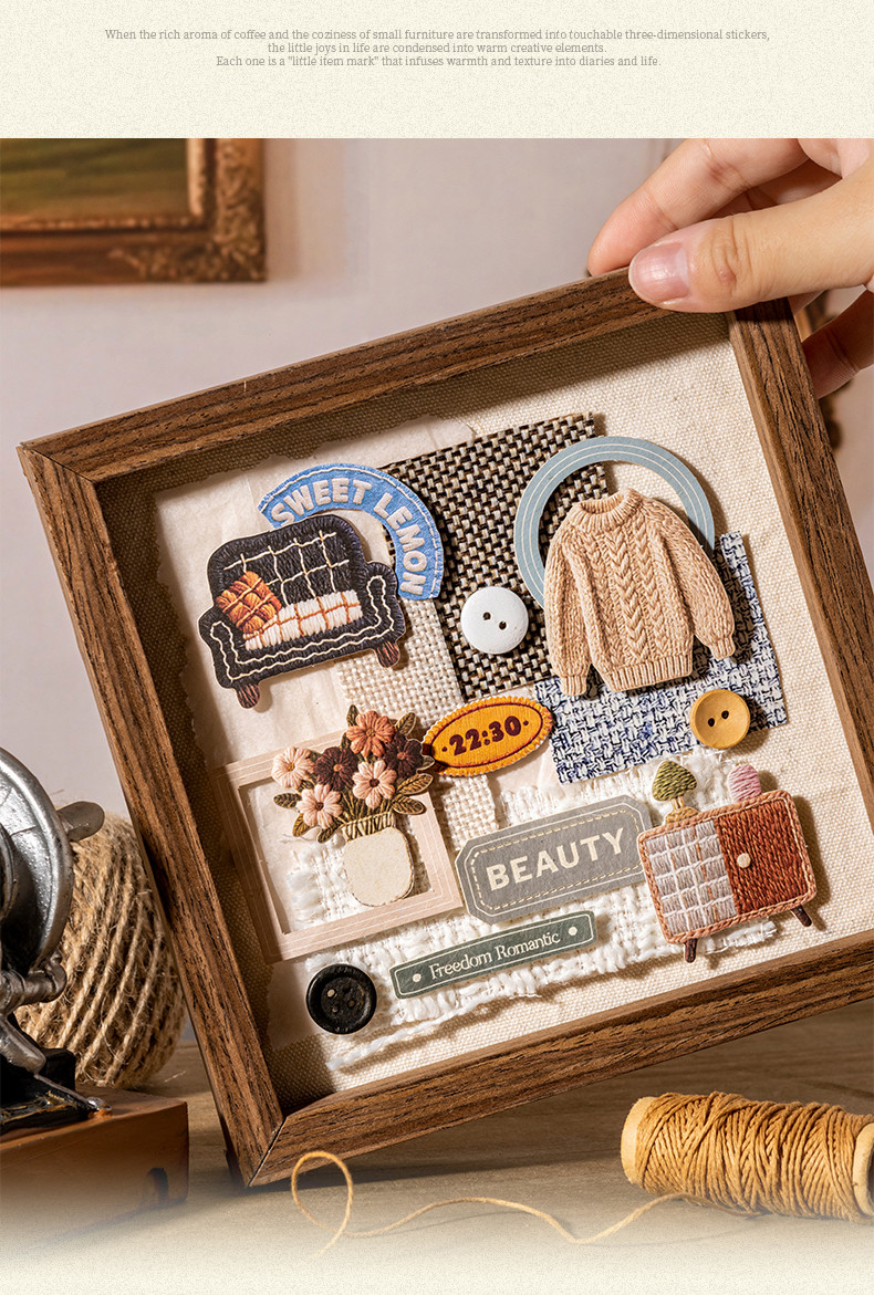 JIANWU Doce Pequenas Coisas Série Vintage Planta Bolo Pão Paisagem ...