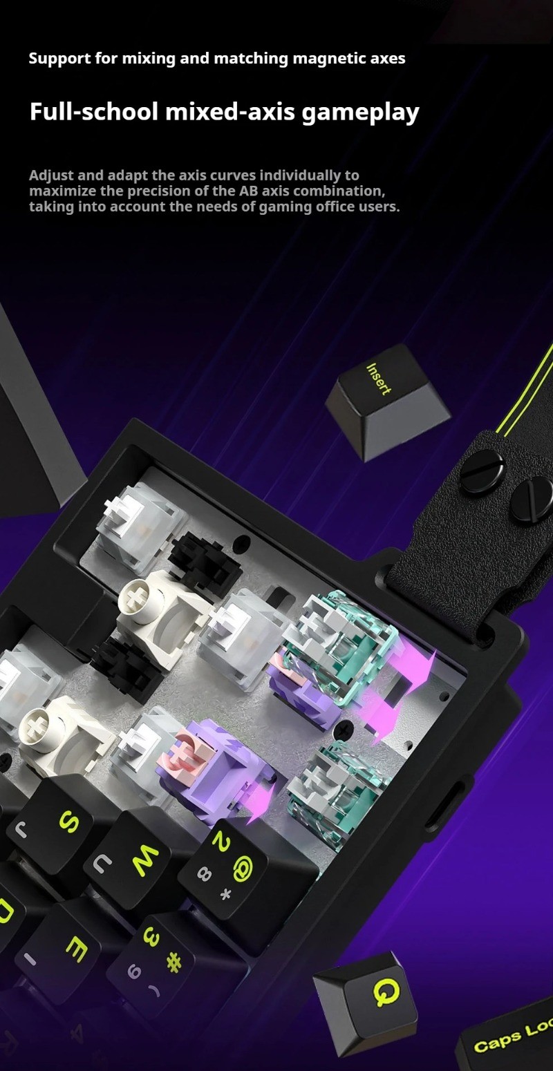 FURYCUBE M30HE 8K Interruptor Magnético Teclado Mecânico De Mão Única Com Fio 0.1ms 0.01mm RT 8K ...