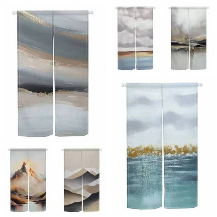 Estilo De Pintura A Óleo Noren Japonês Porta Currain Quarto Cozinha ...