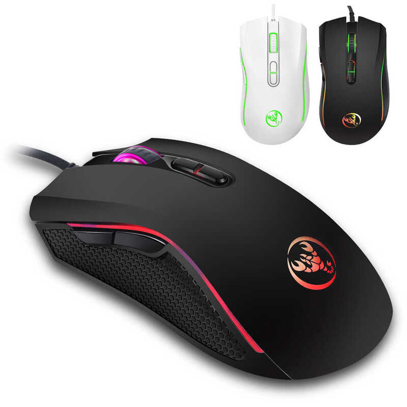 A869 HXSJ Colorido Luminoso Gaming Mouse Gaming Wired Mouse dpi Altura ...