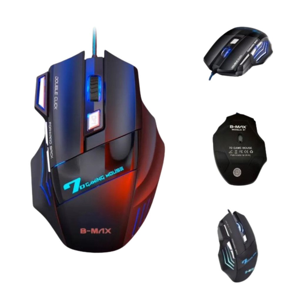 Mouse Gamer X7 Led Com Fio 7 Botões 2400dpi Profissional | Shopee Brasil