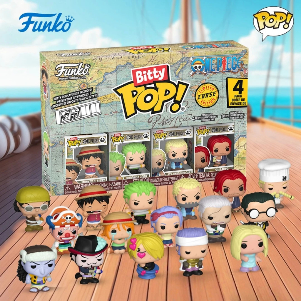Oficial One Piece Bitty Pop 4 Pack Série Figura de Anime Caixa Surpresa ...