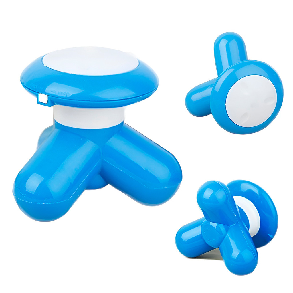 Mini Massageador Corporal Portátil Recarregável USB Pilha Cor:Azul ...