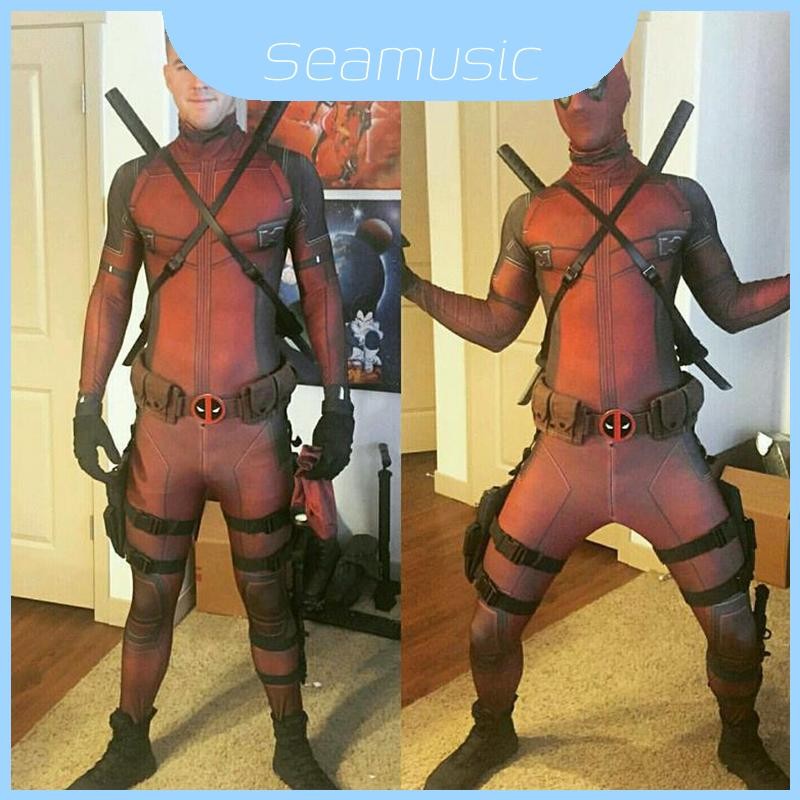 Roupa Deluxe Cosplay Deadpool Em Lycra De Alta Elasticidade Com Detalhe ...