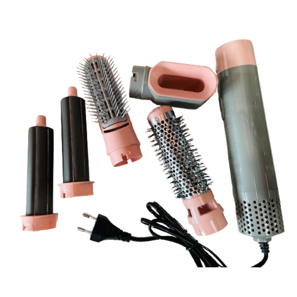 ROSA CLARO/PRATA - Escova Secador de Cabelo 5 em 1 Multifuncional 110v ...