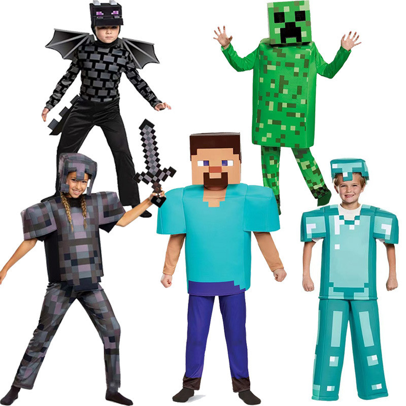 Minecraft Diamond Shadow Dragon Series Halloween Cosplay Jogo Trajes De ...