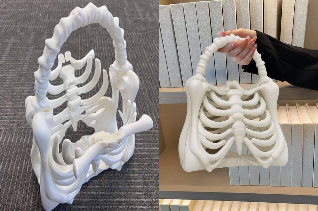 Stylish Bone Structure Handbag Ribcage Purse Spooky Skeleton Gothic Bag ...