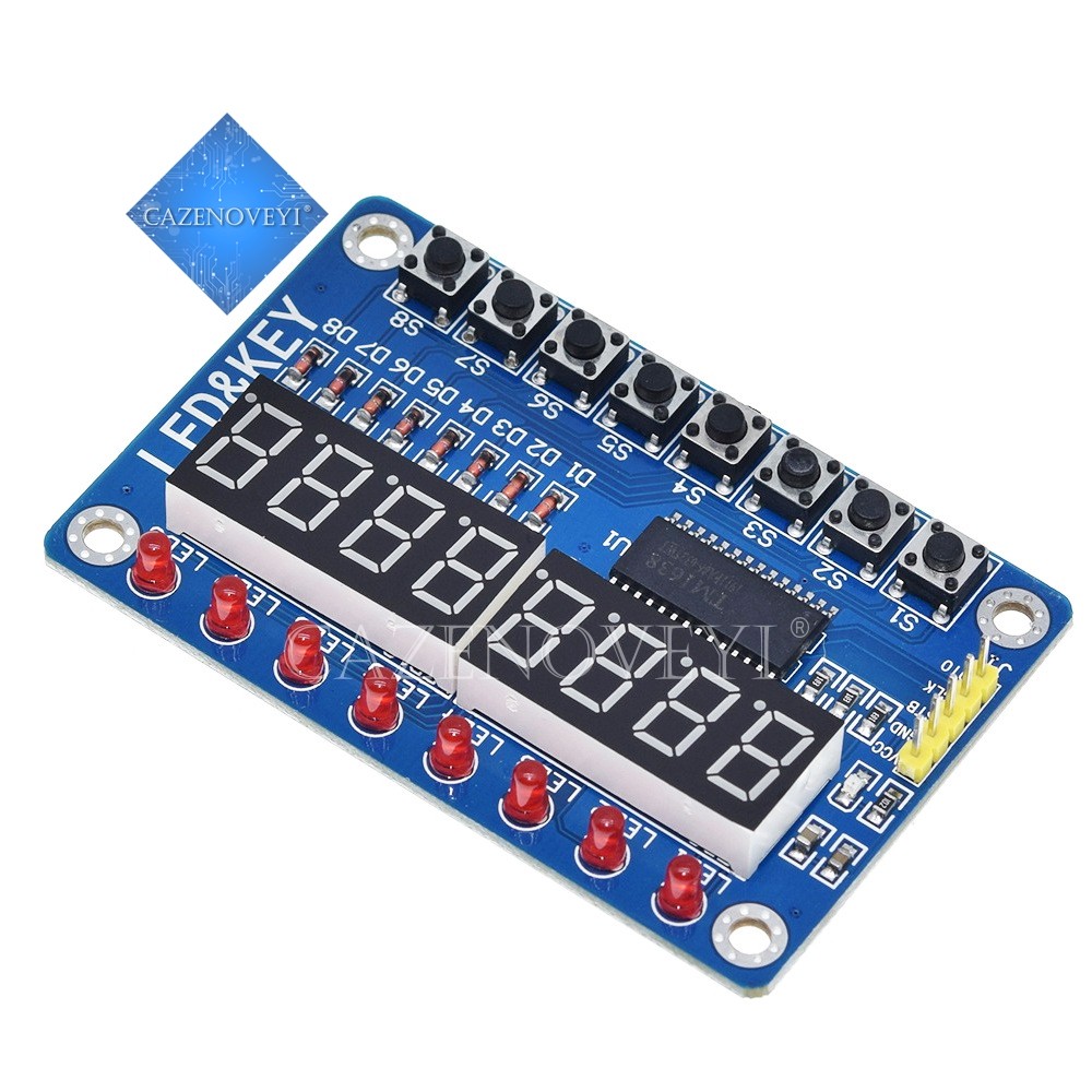 1 Peça Display Chave Do Módulo TM1638 Para AVR Arduino Novo Tubo LED ...