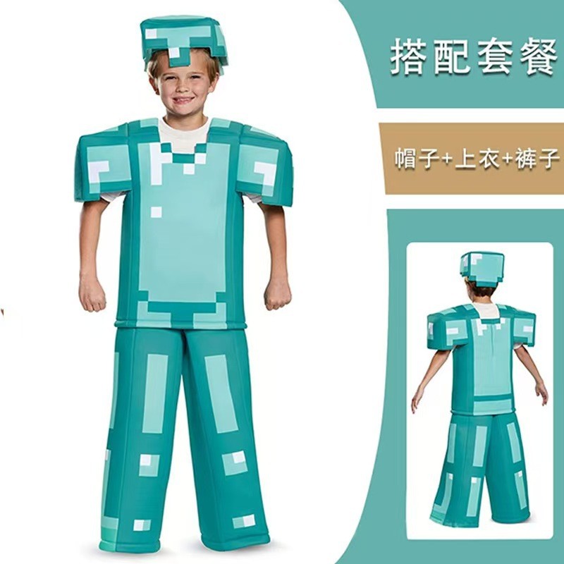 Minecraft Diamond Shadow Dragon Series Halloween Cosplay Jogo Trajes De ...