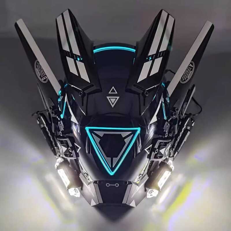 Máscara de capacete Cyberpunk predador cosplay masculino Mecha ...