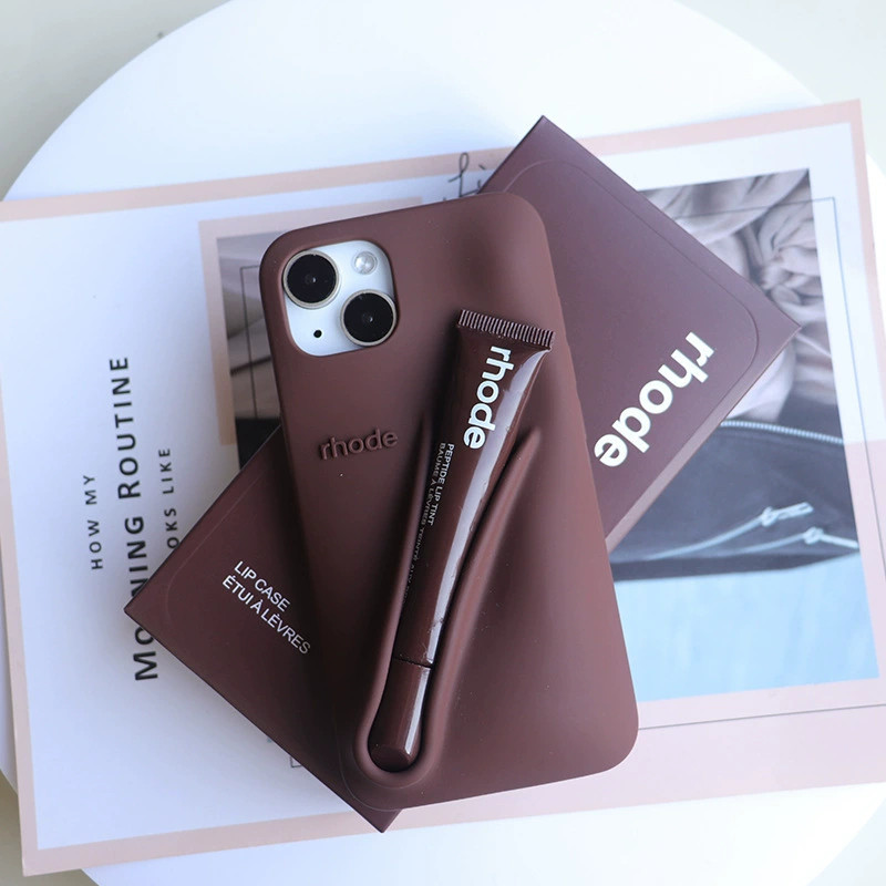 Capa De Telefone De Silicone Gloss Lip Rhode Para 14 Plus À Prova De ...