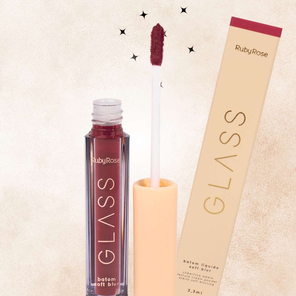 BATOM LIQUIDO GLASS - RUBY ROSE | Shopee Brasil