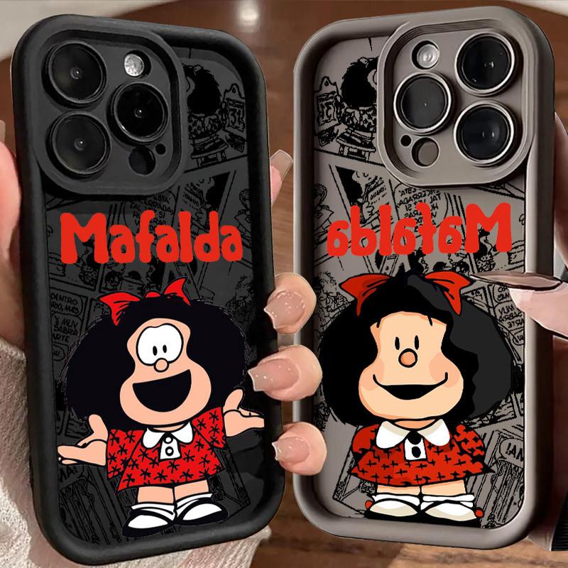 Bonito Mafalda Dos Desenhos Animados Caso De Telefone Para iphone 17 16 15 14 13 12 17Air 16E ...