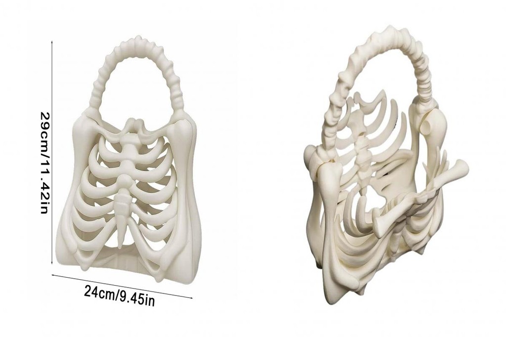 Stylish Bone Structure Handbag Ribcage Purse Spooky Skeleton Gothic Bag ...