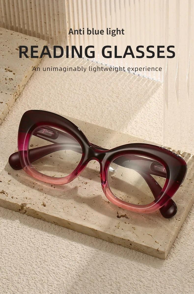 Luxo Personalizado Luz Azul Bloqueando Óculos De Leitura Na Moda ...