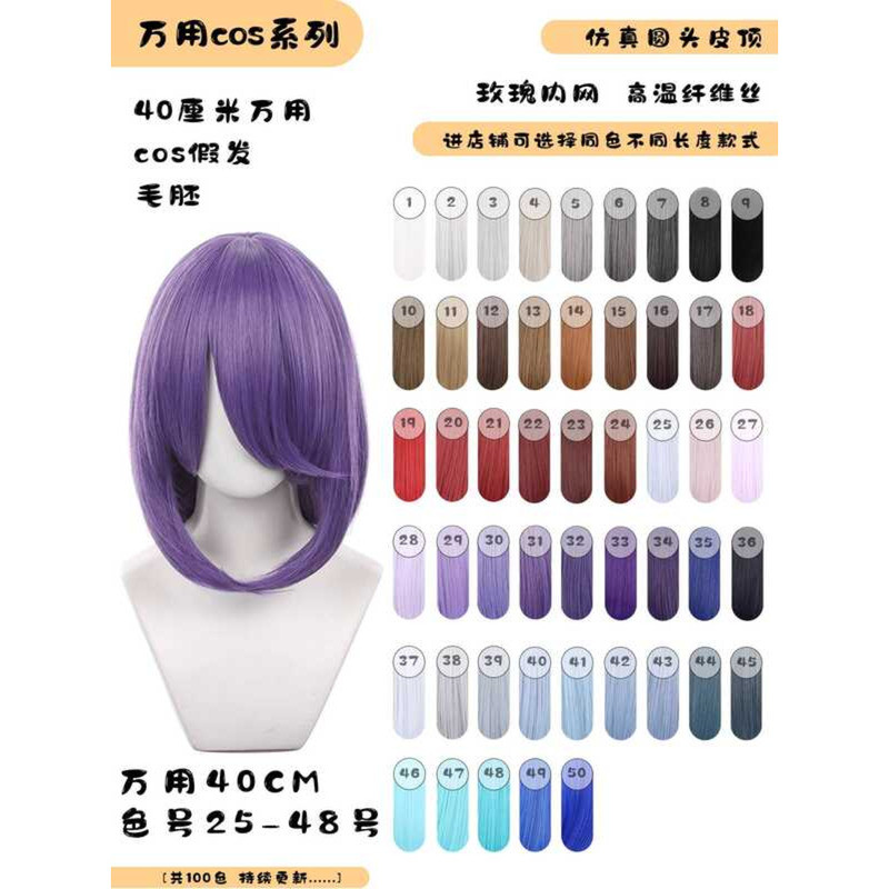 Mildimensional universal 40cm Bob cabeça cos peruca Mao Niang estilo ...