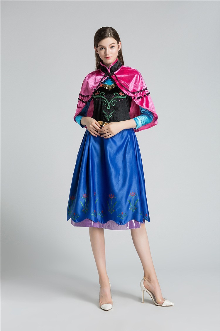 Anna Frozen Vestido Adulto Formal Anime Cosplay Traje De Desempenho ...
