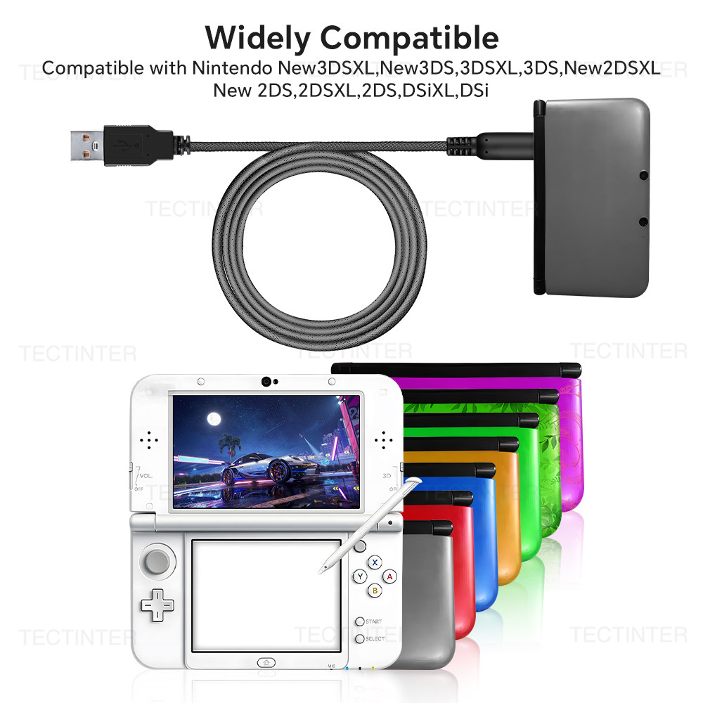 Cabo De Alimentação USB De Carregamento De Dados De 1.5M Para Nintendo ...