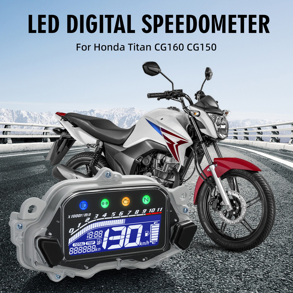 Painel Digital De Motocicleta Velocímetro Para Honda Titan CG160 2016 ...