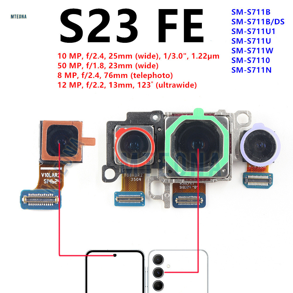 Câmera Traseira Dianteira Para Samsung Galaxy S23 FE SM-S711B S711U ...