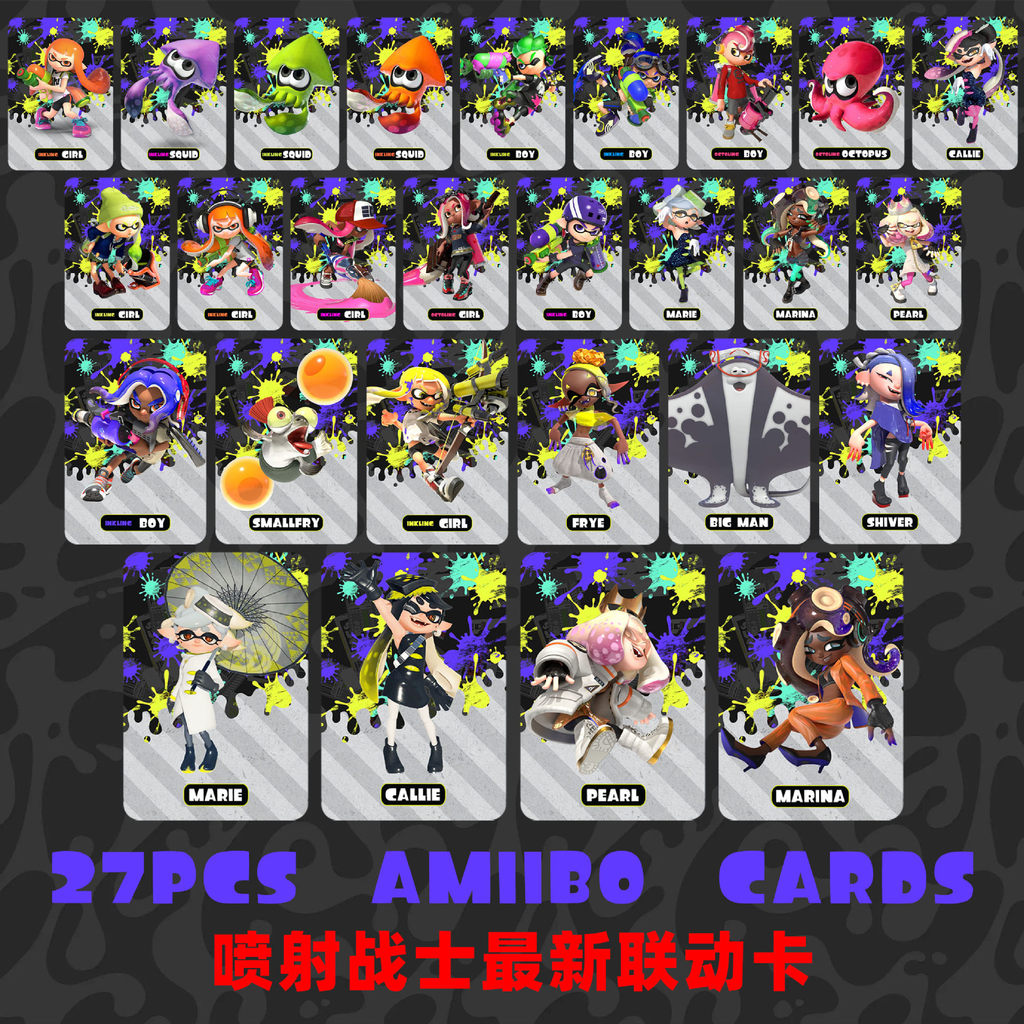 Nintendo Switch Amiibo Splatoon 3 Cartões Corte Profundo Frye Shiver ...