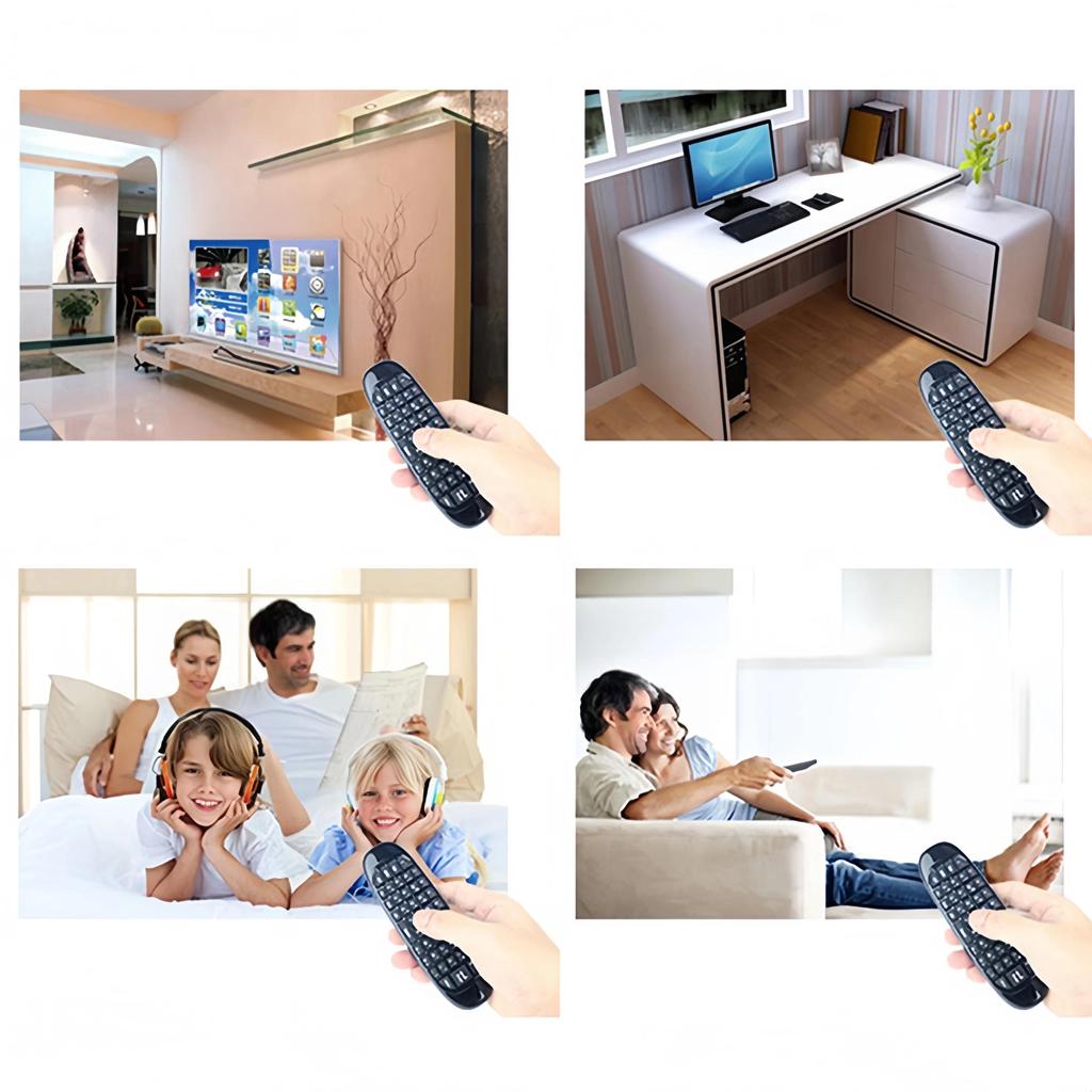 Air Mouse 2.4G RF Controle Remoto Inteligente 7 Cores Backlight Inglês ...