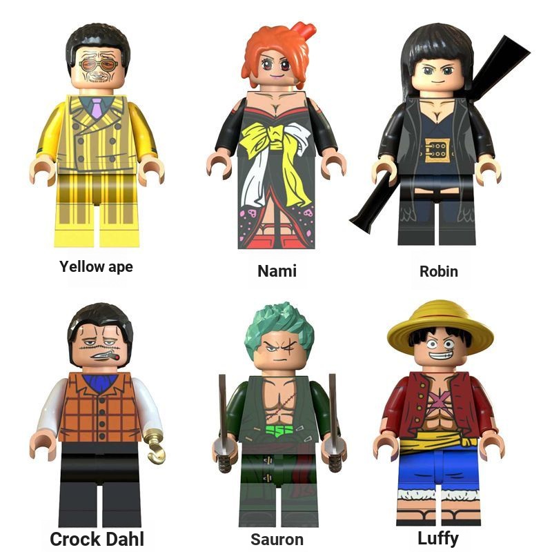 Compatível com os blocos de construção Lego Minifigures One Piece One ...