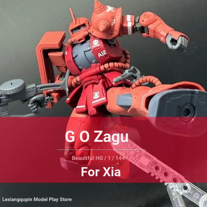 Envio rápido Estético Char GTO Vermelho Zhagu hg1/144 Gundam Montagem ...