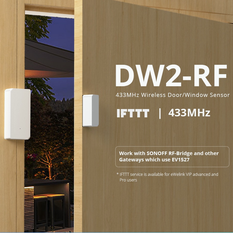 SONOFF DW2 RF Sensor De Porta 433 Mhz Janela Sem Fio Inteligente ...