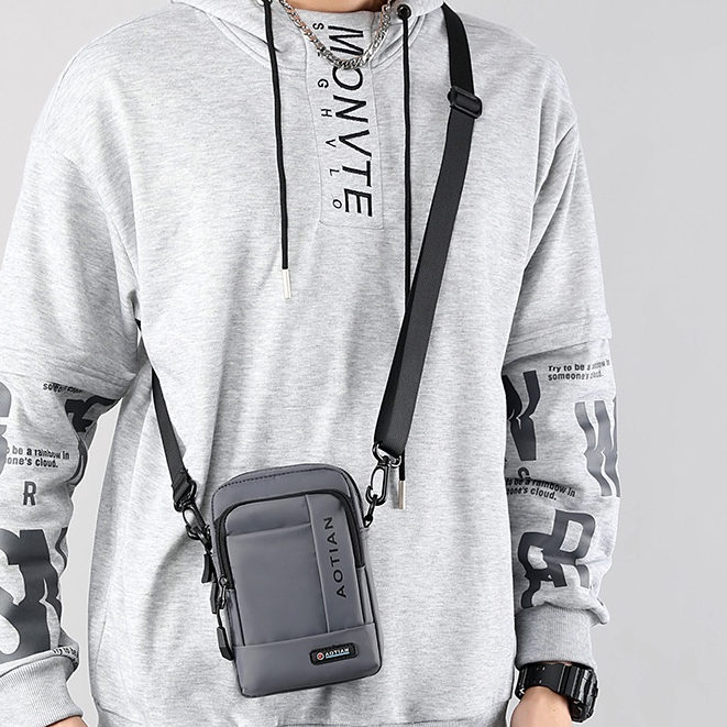 Saco De Ombro Pequeno Para Homem Viagem Casual Portátil À Prova D'água ...