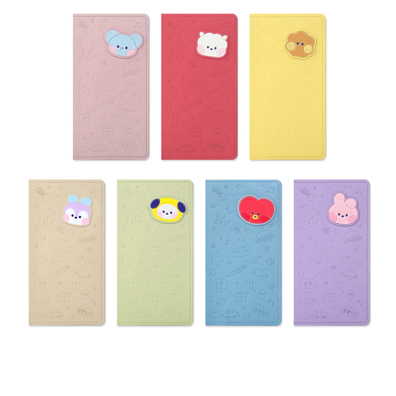 BT21 Minini Patch De Couro Tamanho Grande PASSPORT COVER Checker Board ...