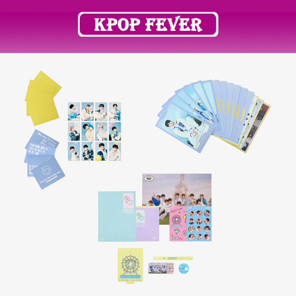 TREASUER - [OFFICIAL MD] Lyrics Cards + Photocards Set / Daily Message ...