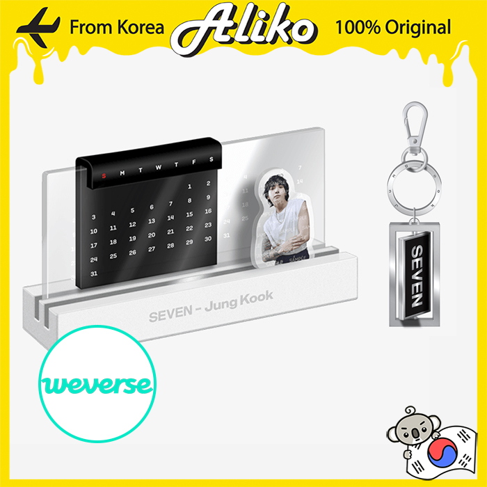 [WEVERSE] BTS JungKook (JK) - Seven Acrylic Stand Calendar / Keyring ...