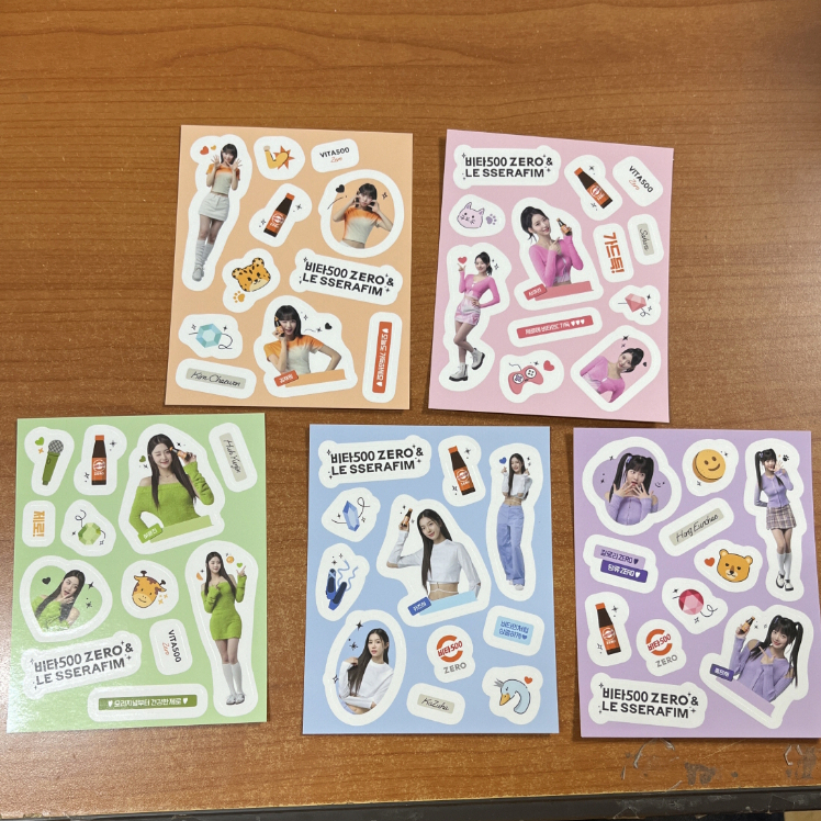 LE SSERAFIM STICKER Oficial VITA 500 Especial CHAEWON YOONJIN KAZUHA-5 ...