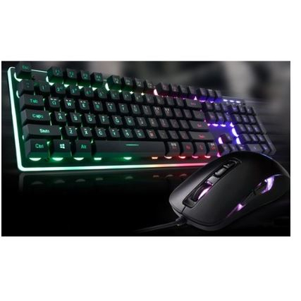 Teclado Para Jogos ABKO HACKER Arco-Íris LED + Conjunto De Mouse KM400 ...