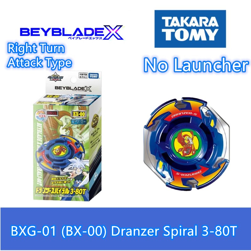 Booster Original Takara Tomy Beyblade-X BXG-01 (BX-00) Espiral Dranzer 3-80T | Shopee Brasil