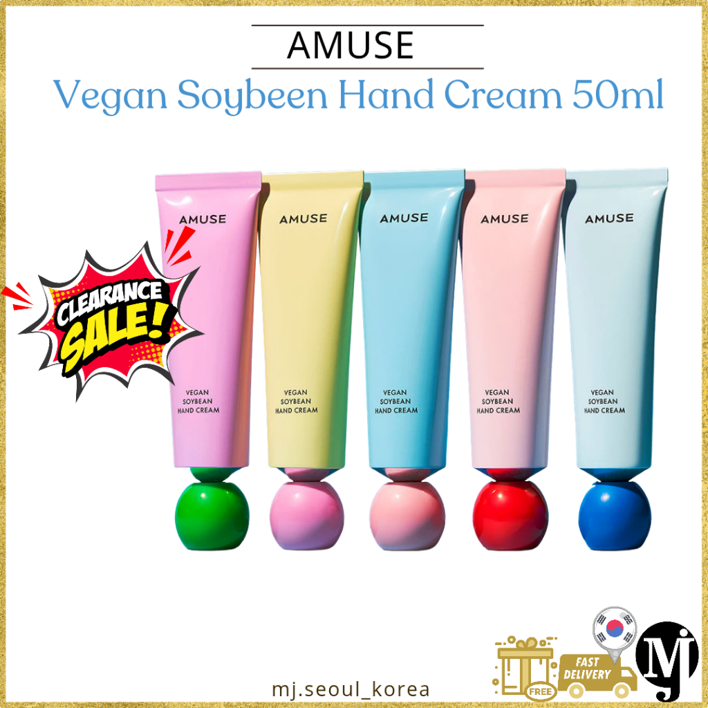 AMUSE Vegan Soybean Hand Cream 50ml 5types | Shopee Brasil