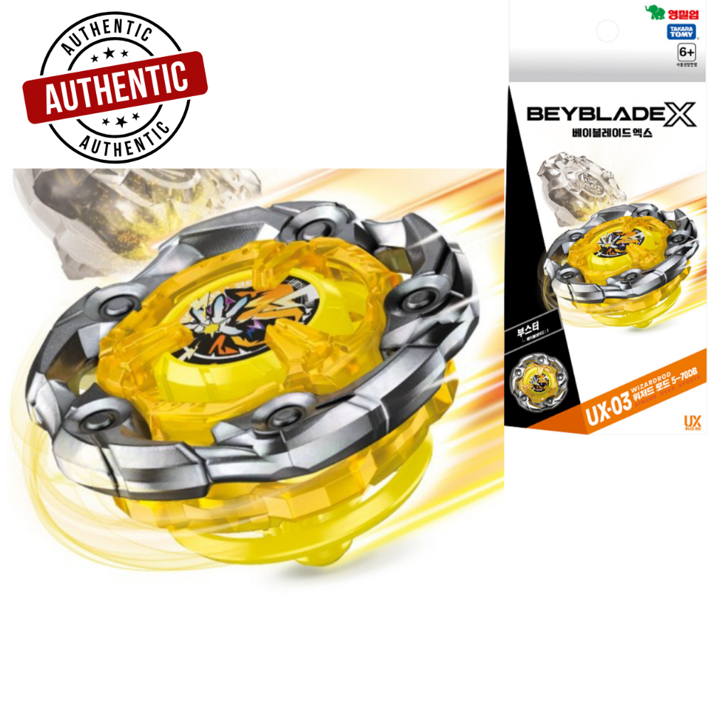 [Takara Tomy] Beyblade X UX-03 Booster Wizard Rod 5-70DB | Shopee Brasil
