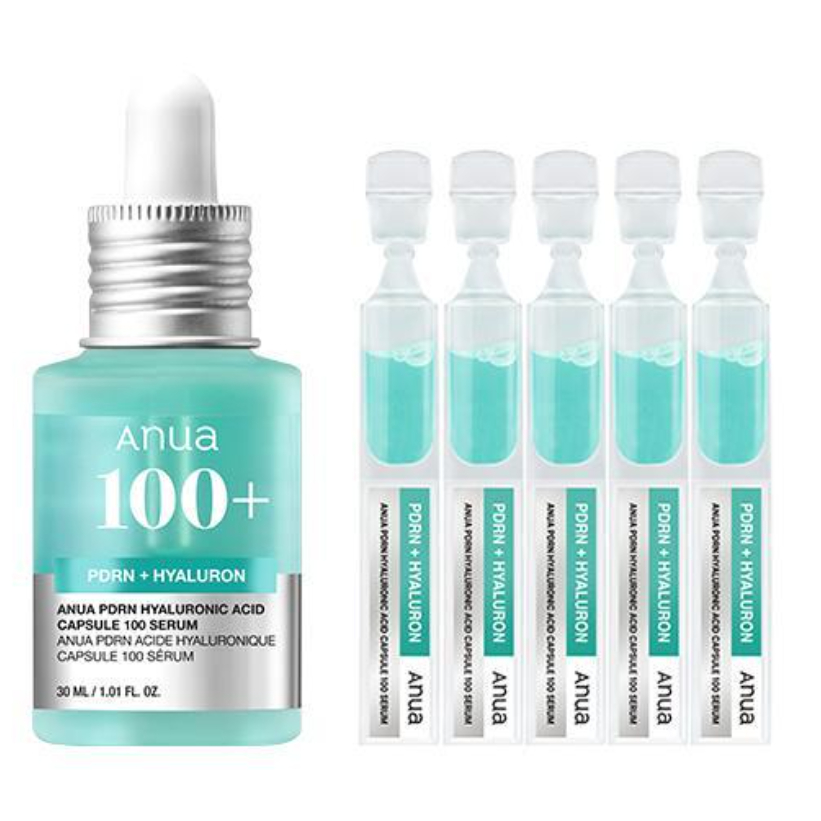 Conjunto De Cápsula De Ácido Hialurônico Anua PDRN 100 Soro 30ml (+ 1ml * 5ea) | Shopee Brasil