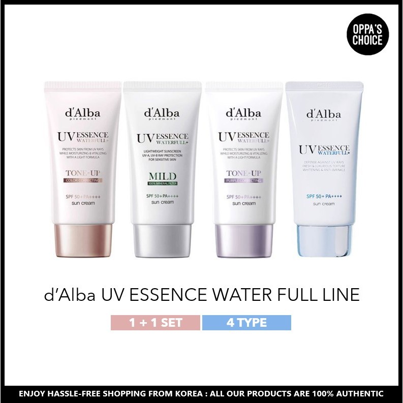 Dalba UV ESSENCE Água Linha Completa 1 + 1 (4 Tipo) (50ML + 50ML) | Shopee Brasil