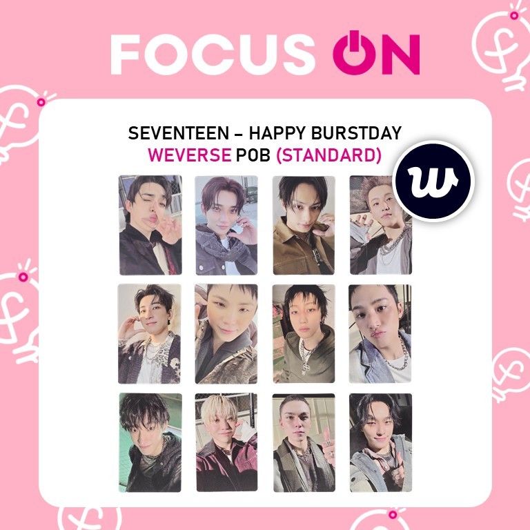 SEVENTEEN SVT POB WEVERSE HAPPY BURSTDAY PHOTOCARD | Shopee Brasil