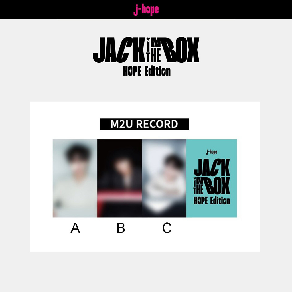 [Kstairway] BTS J-Hope 'JACK IN THE BOX' HOPE Edition Lucky Draw Event M2U (Photocard ONLY + Can ...