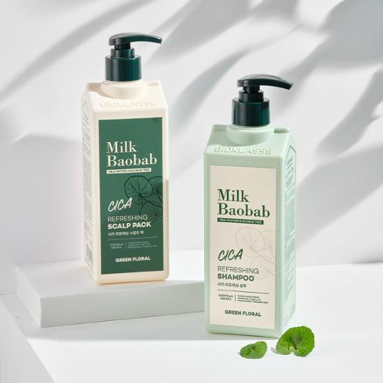 Leite Baobab Cica Shapoo Refrescante 500mL , Pacote Couro Cabeludo ...