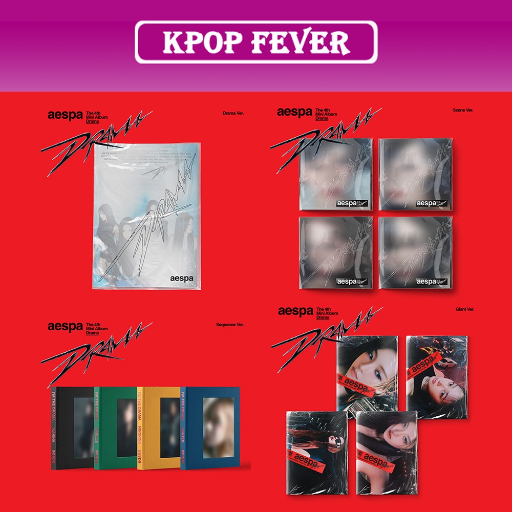 AESPA - 4TH MINI ALBUM [DRAMA] ( DRAMA / SCENE / SEQUENCE / GIANT VER.) PHOTOCARD SEALED ...