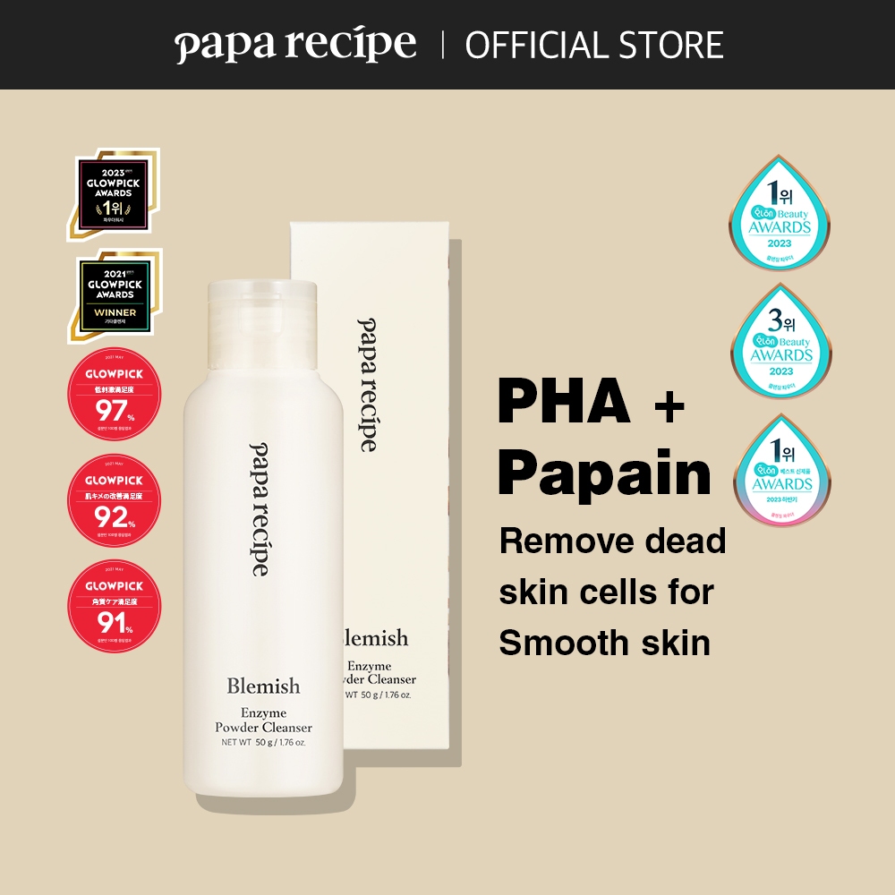 Receita papa Blemish Enzyme Powder Wash Cleanser (50ml) | Shopee Brasil